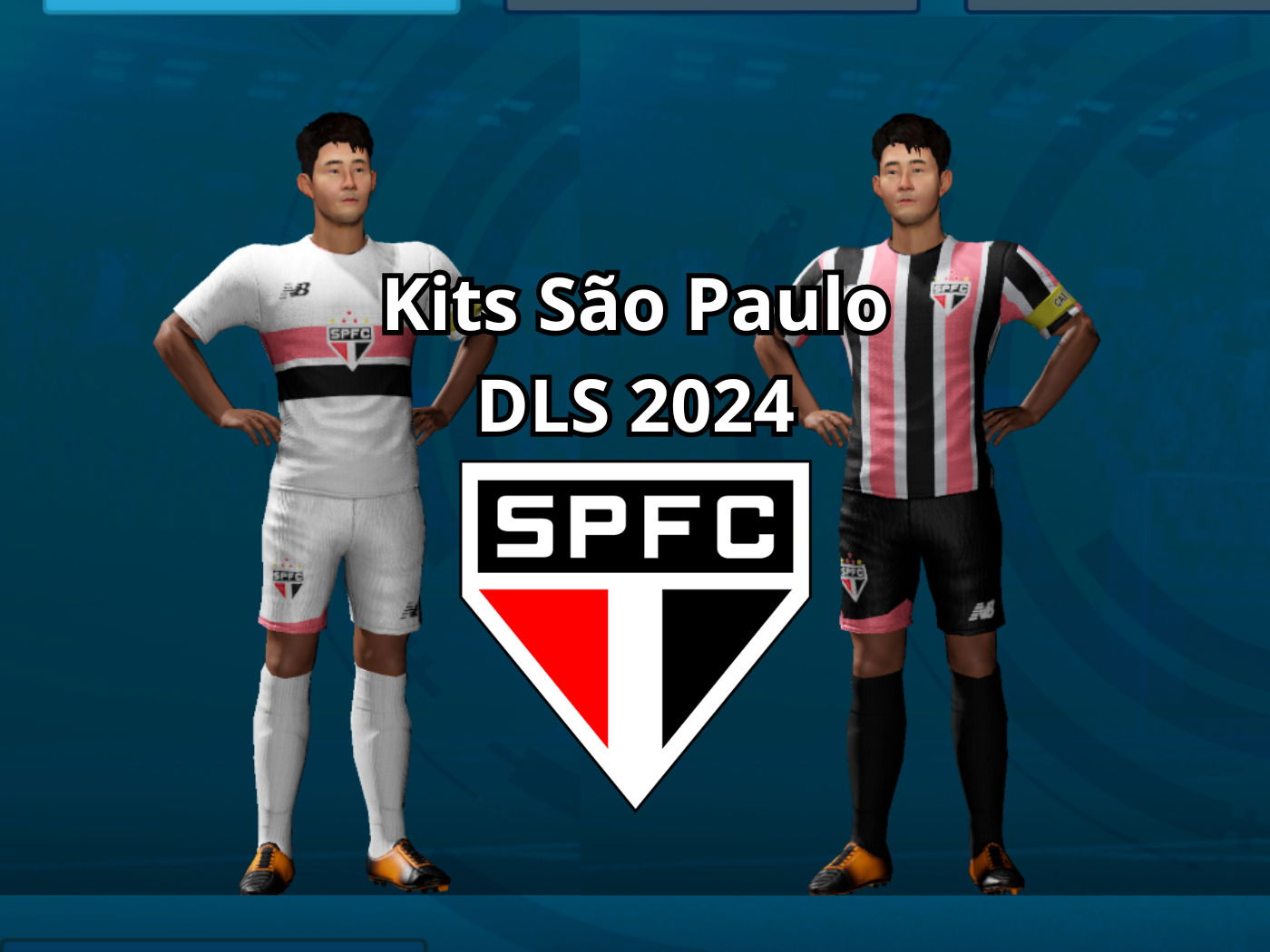 Kits e logo do São Paulo para DLS na Temporada 2024 - Liga dos Games